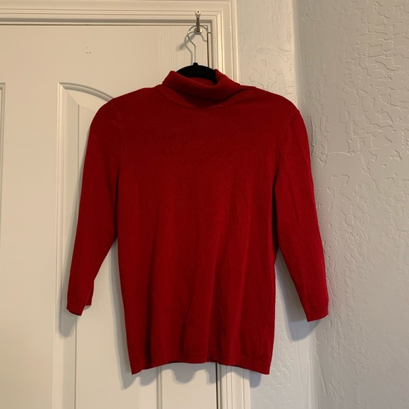 Tops | Red Turtle Neck | Poshmark